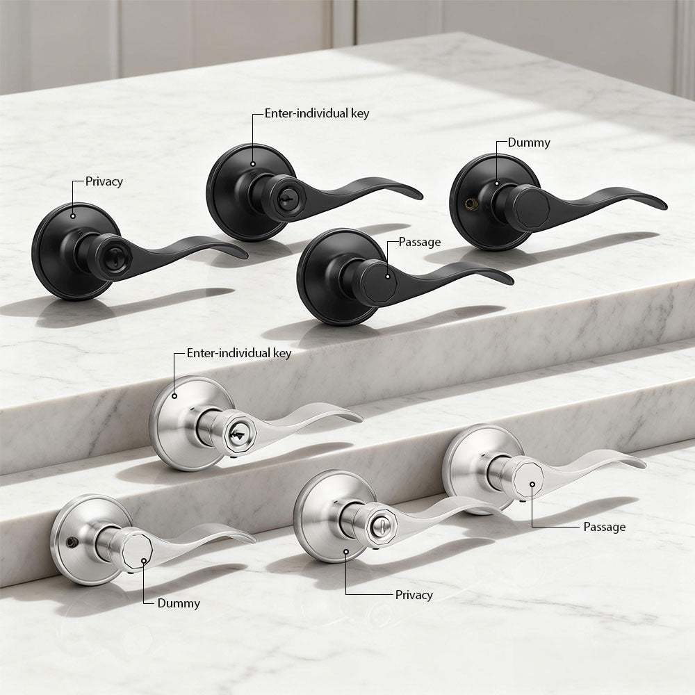 Probrico Wholesale Keyed/Privacy/Passage/Dummy Wave Style Door Handles