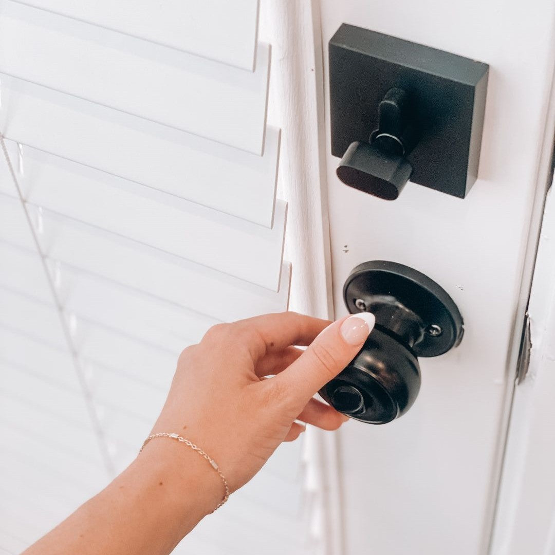 Flat Ball Door Knob Lock with Double Cylinder Deadbolt Keyed Entry Doo ...