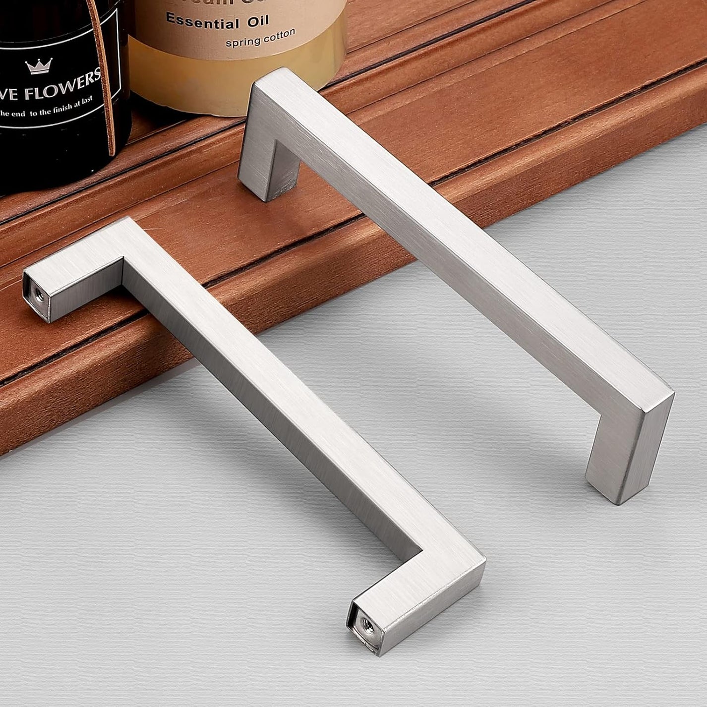 Cabinet Drawer Handles 5 inch 128mm Center to Center 5 Pack Brushed St ...