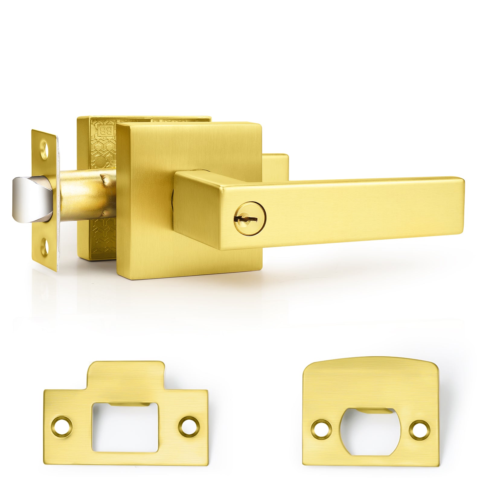 Heavy Duty Door Levers Locks Gold Finish Keyed Alike/Keyed Dummy Door ...