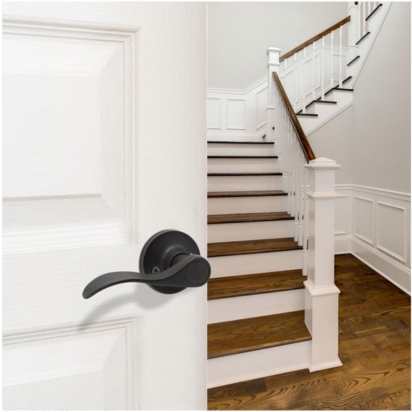 Wave Style Door Handle Keyed Entry/Privacy/Passage/Dummy Door Lock Lev ...