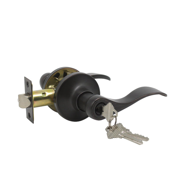 Wave Style Door Handle Keyed Entry/Privacy/Passage/Dummy Door Lock Lev ...